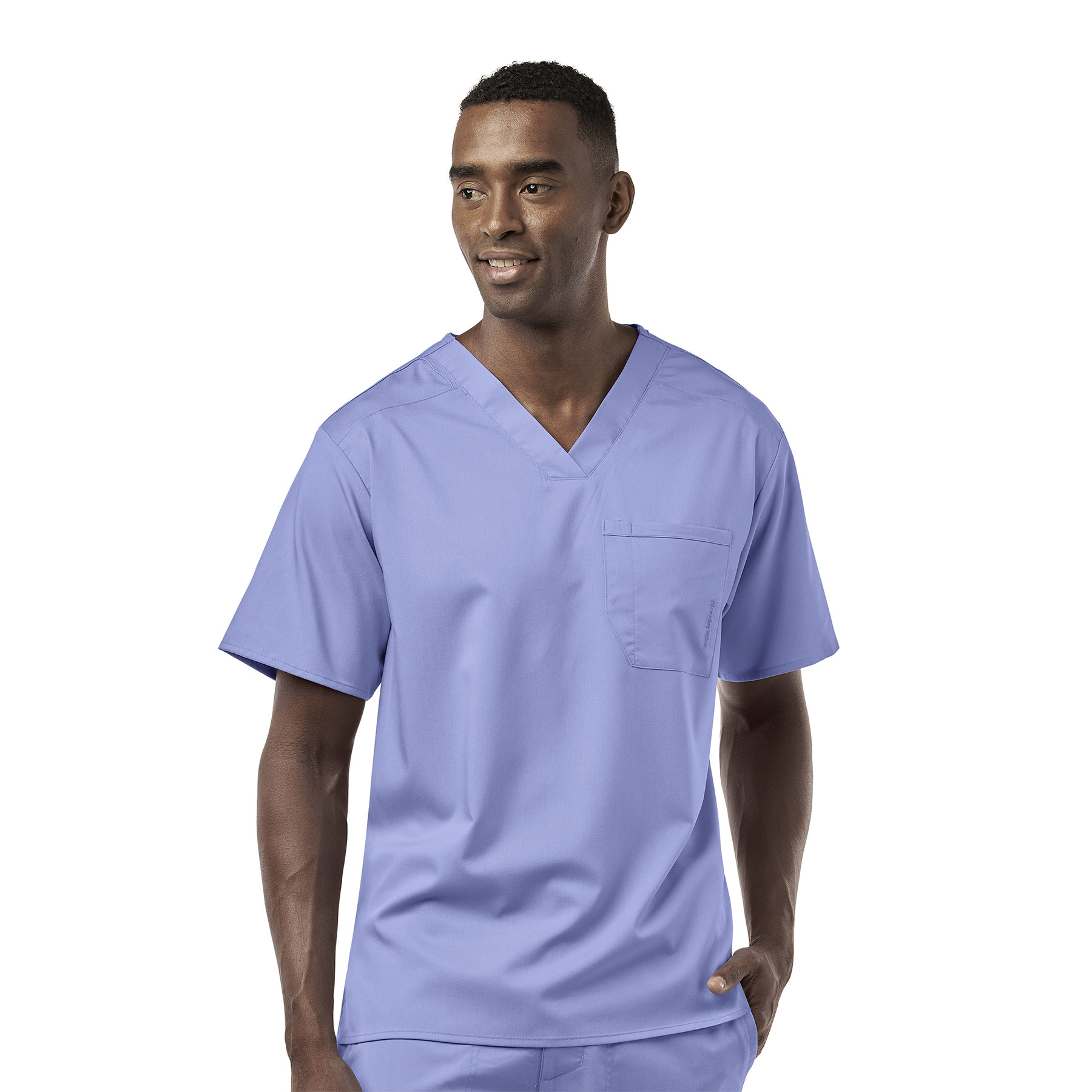Nurse Uniforms: Solid Color Scrub Tops With Pockets For Men's
